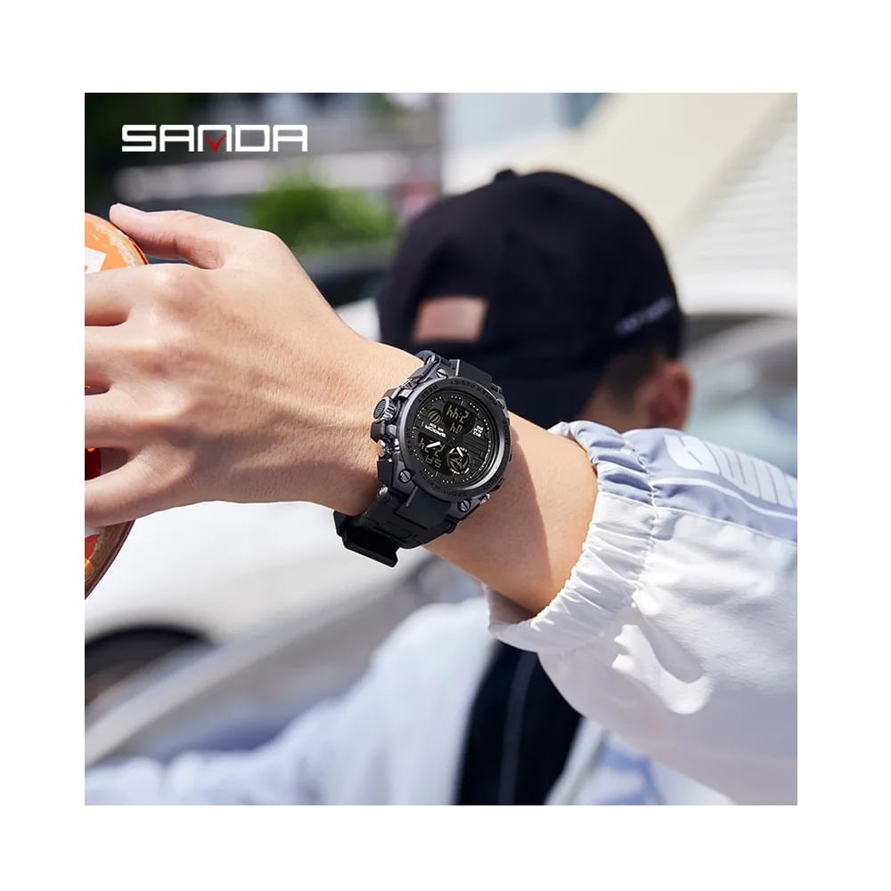Reloj Deportivo Sanda 739 Estilo Militar Deportivo Análogo Digital | plazaVea - plazaVea