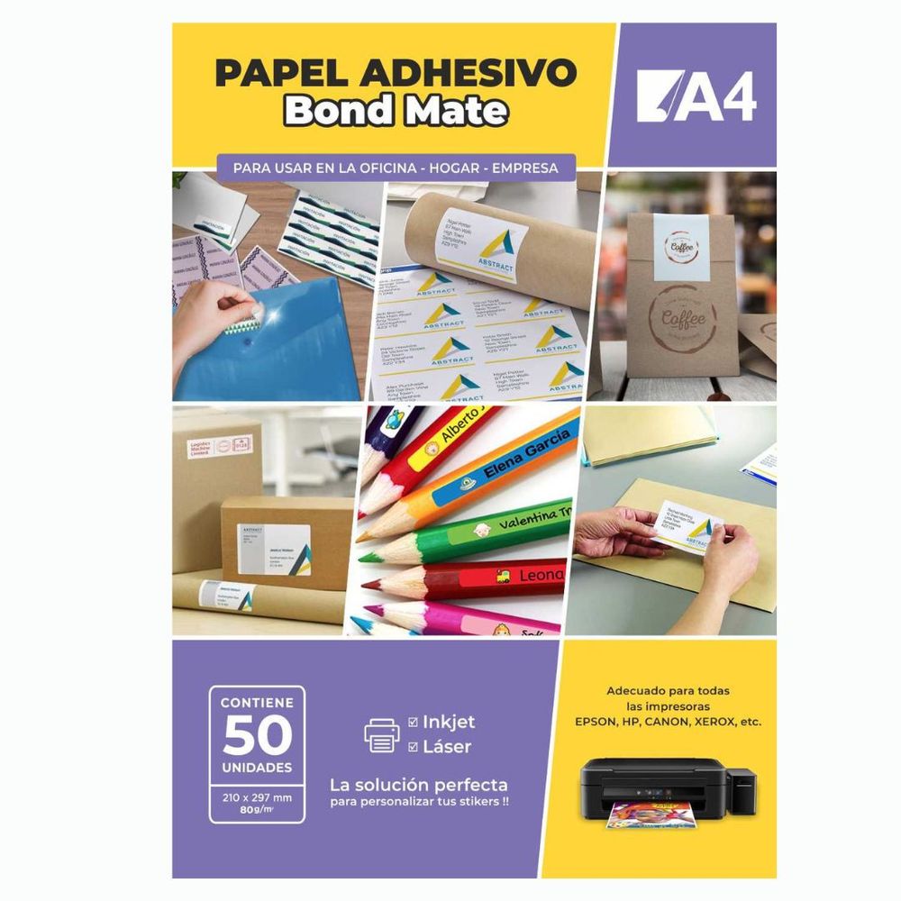 Papel Adhesivo Bond Mate Pack 50UDS | plazaVea - plazaVea