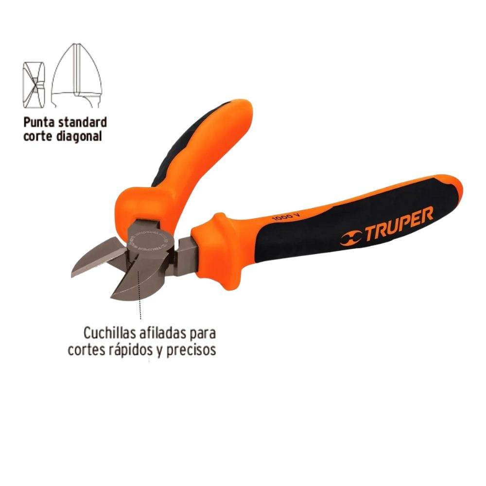 Alicate universal de corte dieléctrico 6p Comfort Grip Truper Expert ...
