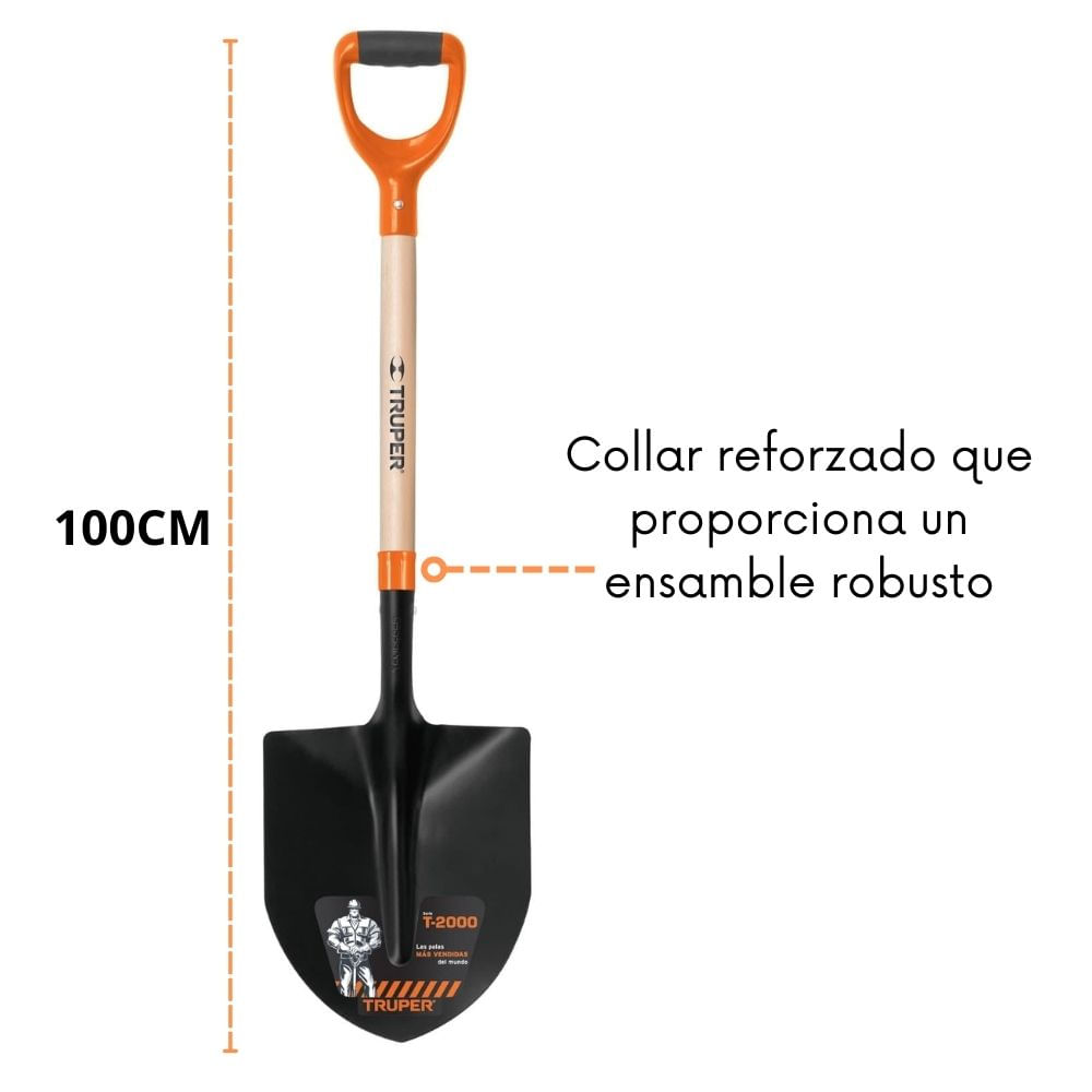 Lampa Cuchara Pala Mango de madera truper | plazaVea - plazaVea