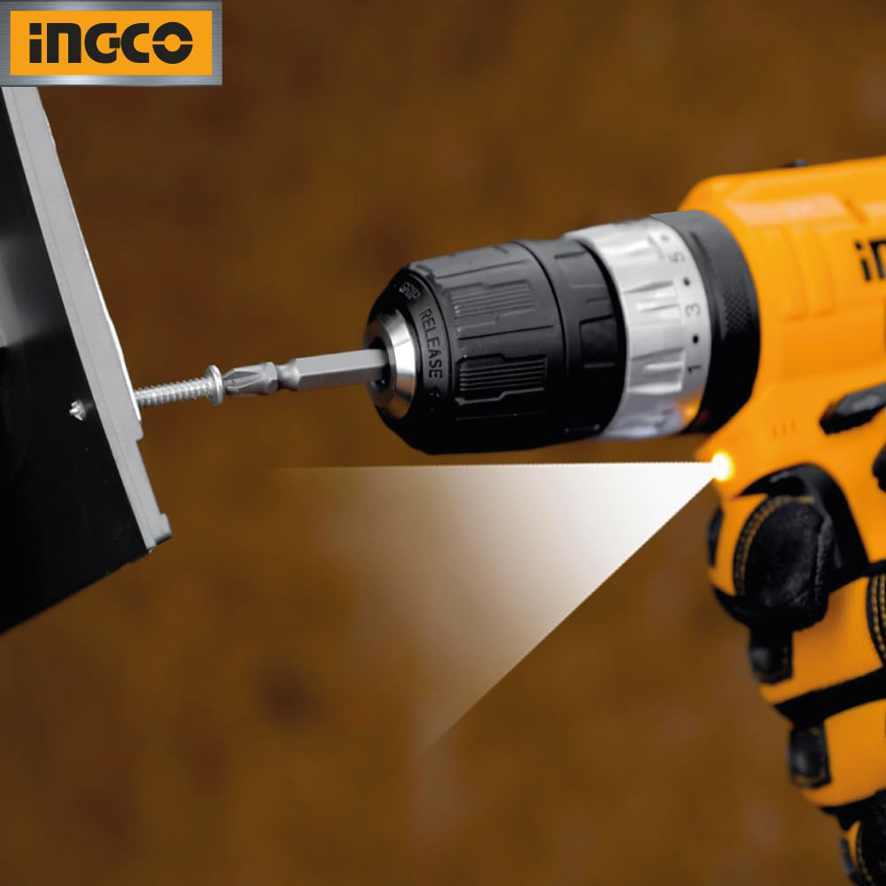 Taladro Atornillador Inalámbrico Ingco 12V 1.5AH CDLI1218 + Set 30 ...