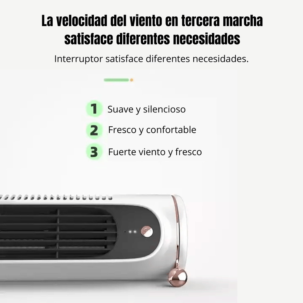 Ventilador Torre de Escritorio KS-E2 Recargable USB Aire Acondicionado ...