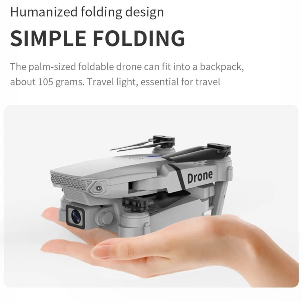 Dron Profesional E88 4K Dual Cámara WiFi HD RC Video Plegable SONGLINSL E88 4K | plazaVea - plazaVea