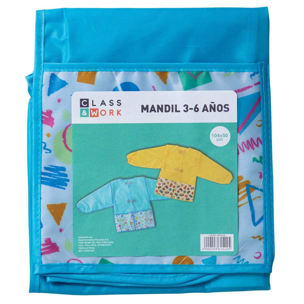Mandil CLASS&WORK 3 a 6 Años| plazaVea - plazaVea