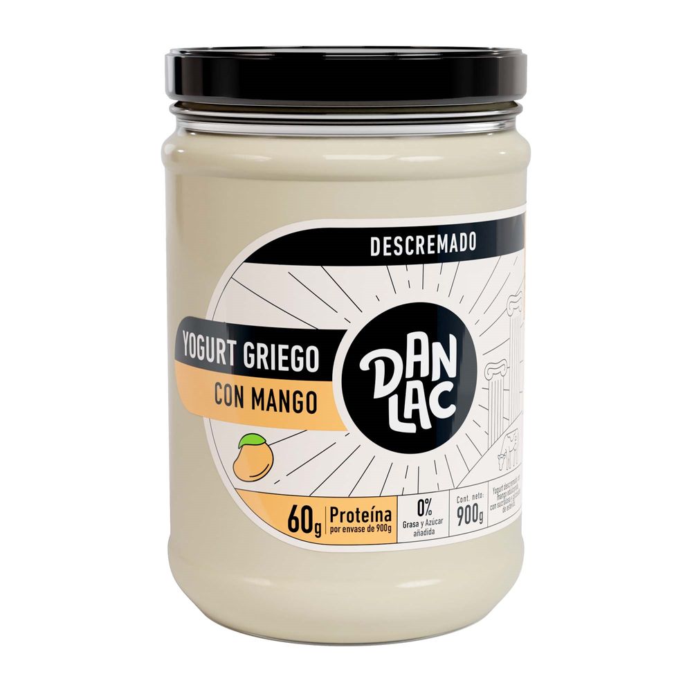 Yogurt Griego Descremado DANLAC Sabor a Mango Pote 900g | plazaVea ...