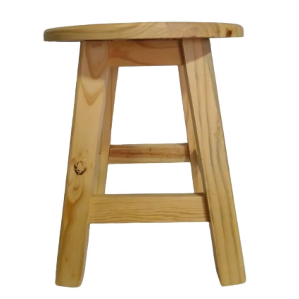 Banquito de Madera Redondo Bustin en Natural | plazaVea - plazaVea