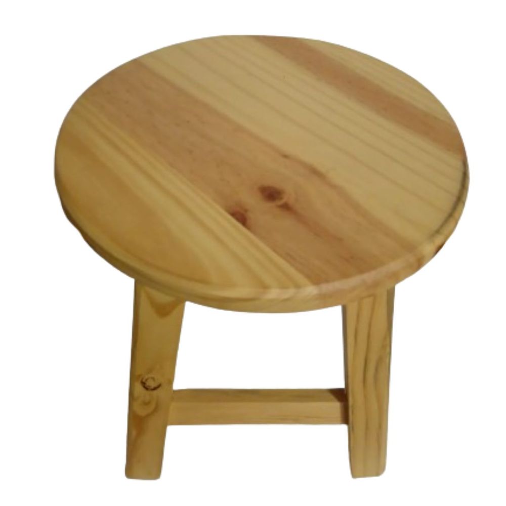 Banquito de Madera Redondo Bustin en Natural | plazaVea - plazaVea