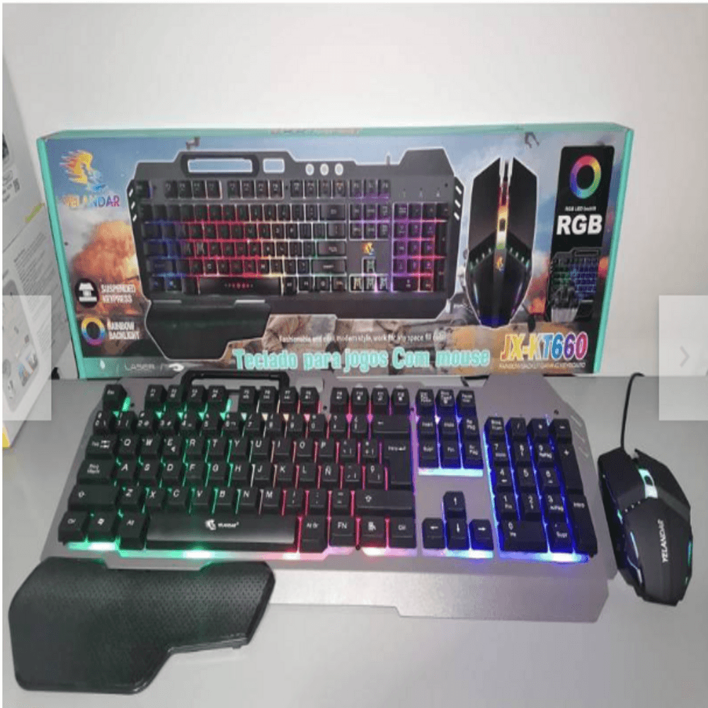 Set Teclado Metálico Gamer y Mouse Luces RGB | plazaVea - plazaVea
