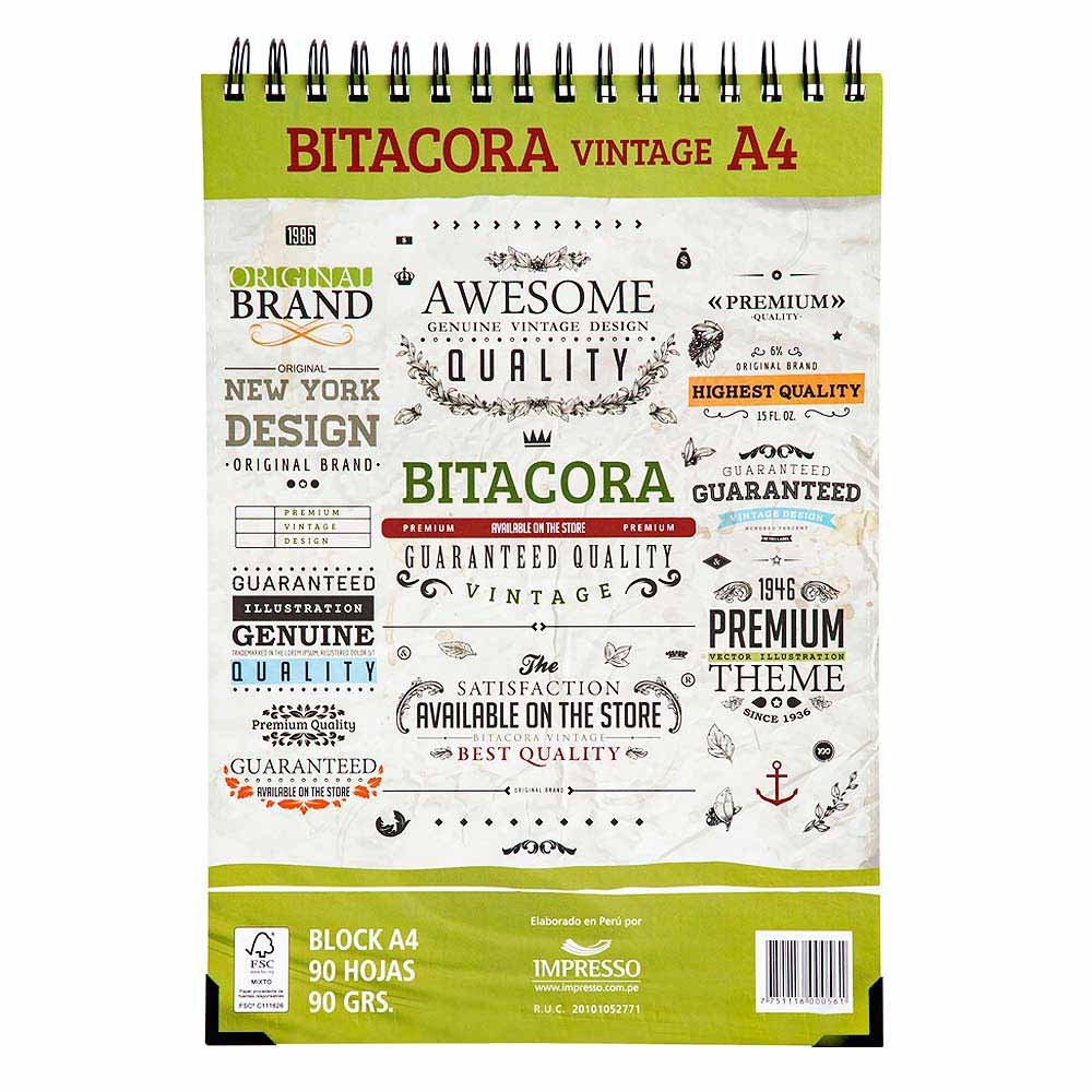 Block FINE Bitacora A4 90 Hojas | plazaVea - Supermercado