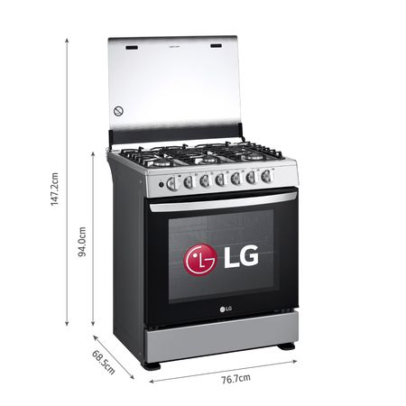Cocina a Gas LG 6 Quemadores LRGZ5253S Inox | plazaVea - plazaVea