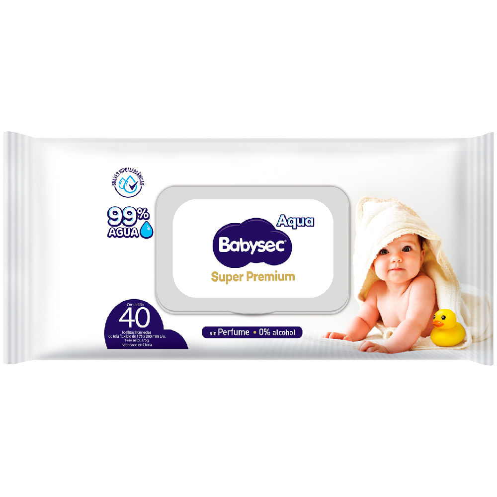 Toallitas Húmedas Super Premium BABYSEC Paquete 40un | plazaVea - plazaVea