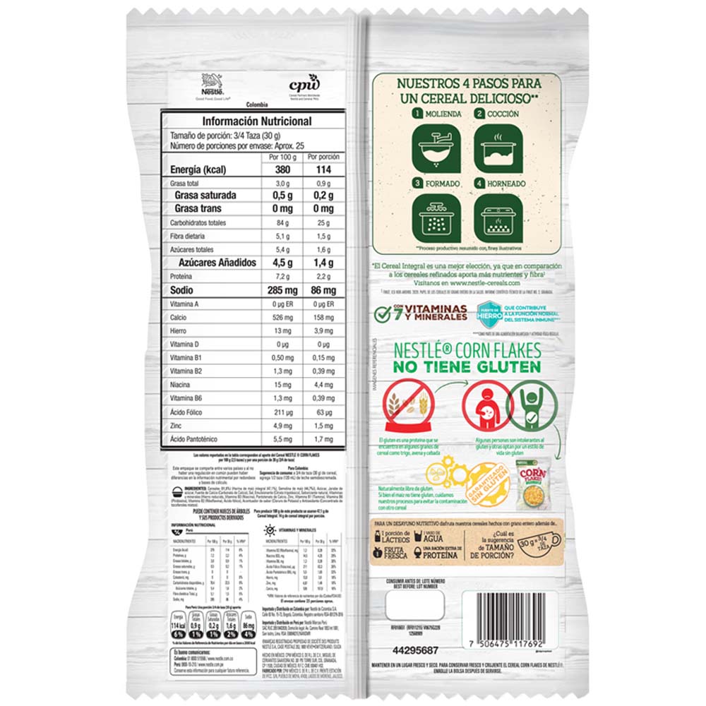 Cereal NESTLÉ Corn Flakes sin Gluten Bolsa 740g | plazaVea - plazaVea