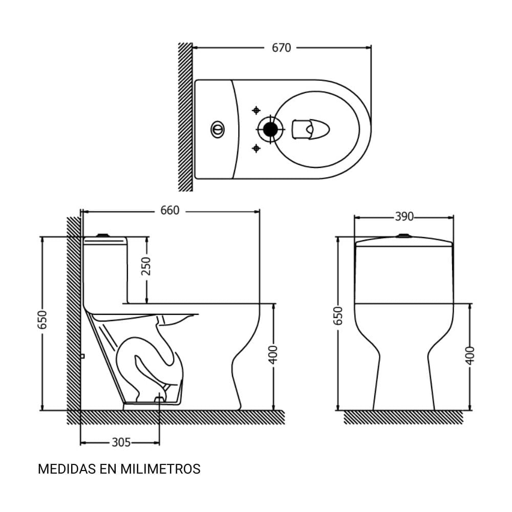 COMBO Inodoro one piece Ibiza Blanco Vainsa + Lavatorio Ibiza Blanco ...