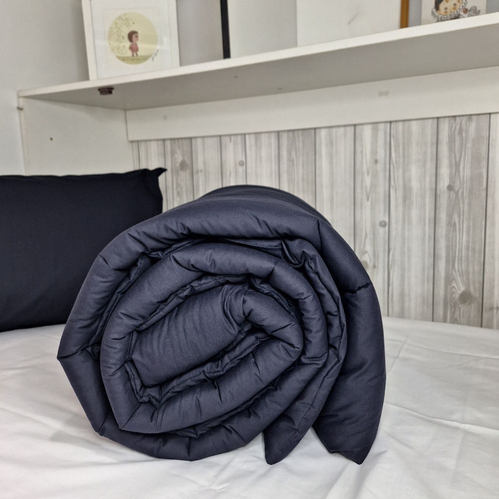 Edredón Basic Lujo Reversible 2 Plazas Color Entero Azul Marino ...