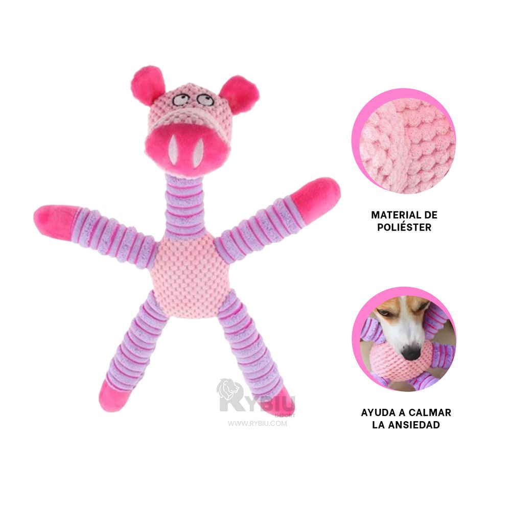 Peluche de Juguete para Mascotas de Chancho Rosado y Lila | plazaVea ...