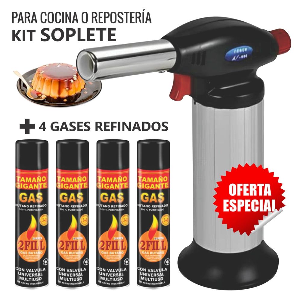 Kit Soplete Profesional para Cocina Reposteria + 4 Gases | plazaVea ...