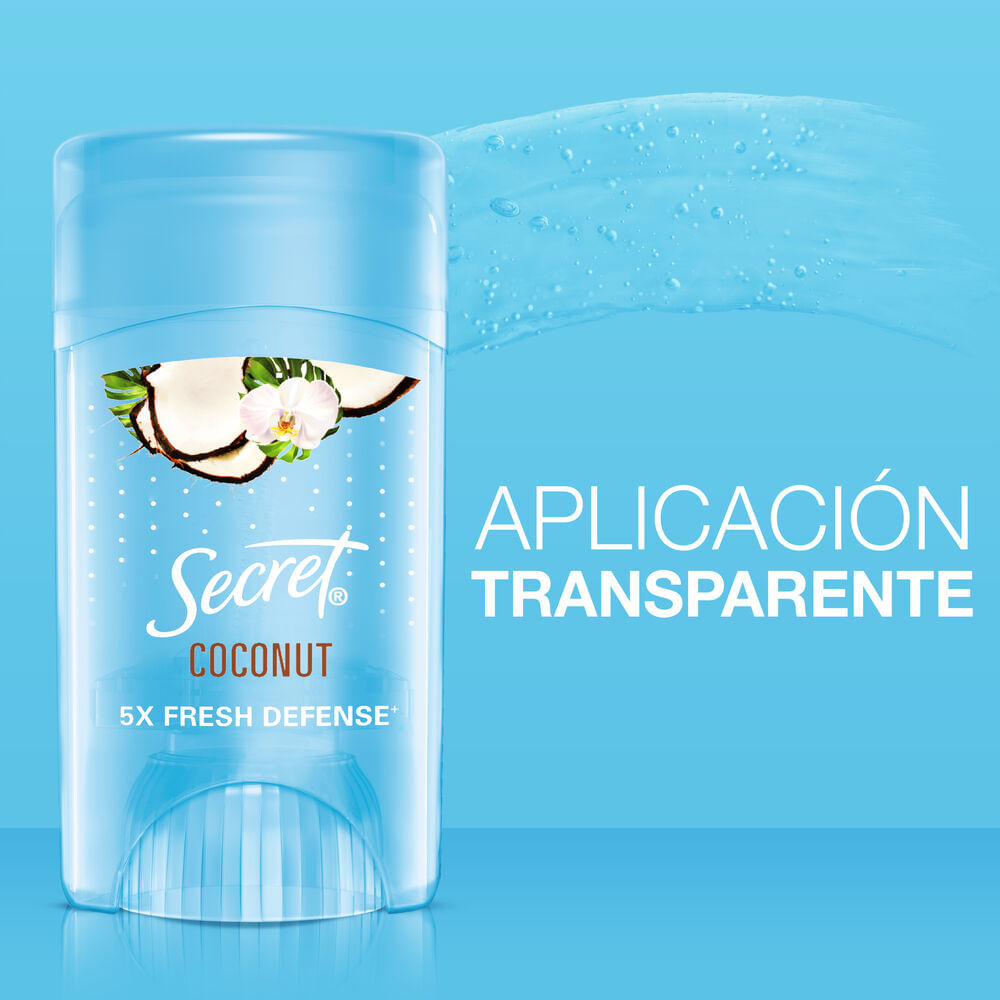 Desodorante SECRET Antitranspirante en Gel Invisible Coco 45g ...
