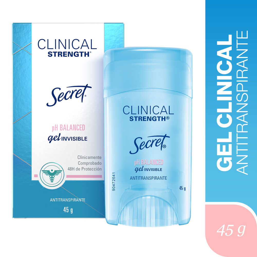 Desodorante SECRET Antitranspirante Clinical Strength en gel pH ...