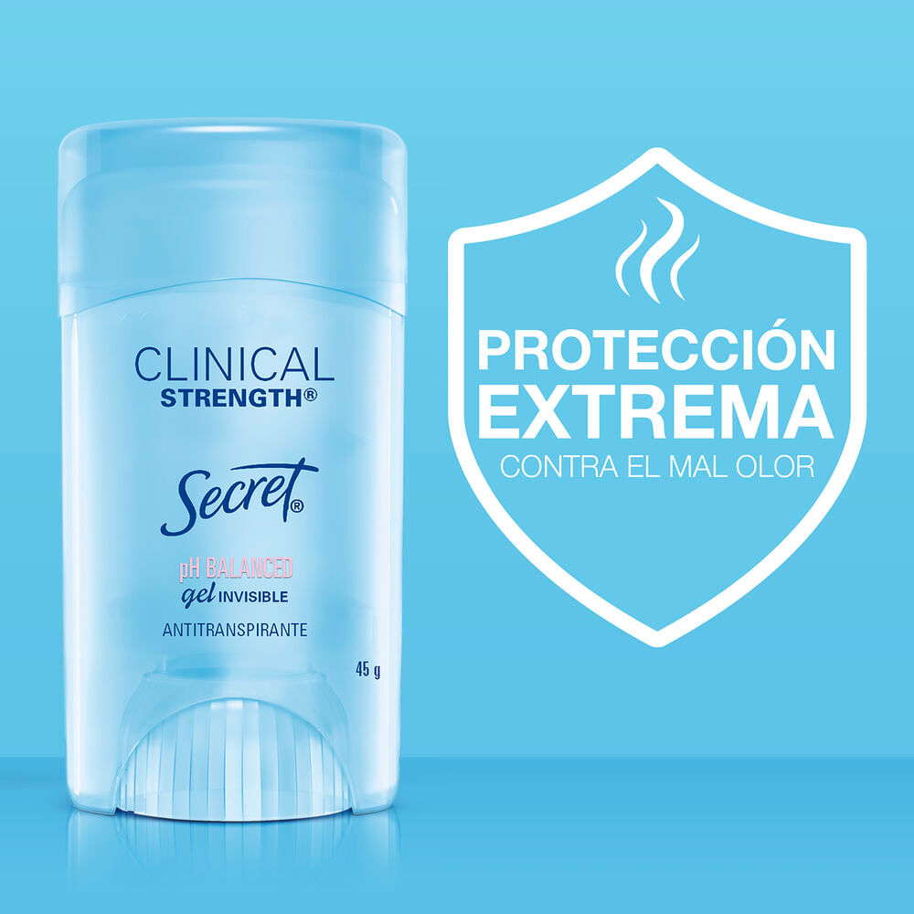 Desodorante SECRET Antitranspirante Clinical Strength en gel pH ...