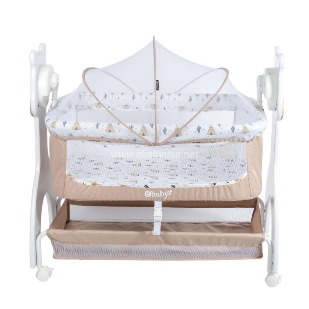Cuna Mecedora Ebaby Aura Beige | plazaVea - plazaVea