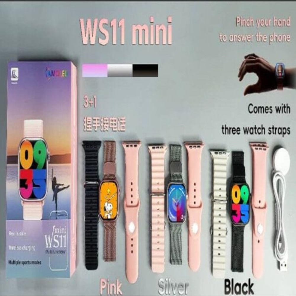 Smartwatch WS11 Mini Triple Correa Negro | plazaVea - plazaVea