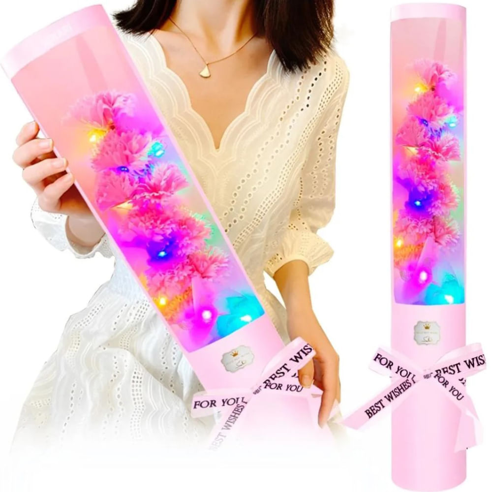 Ramo de Rosas Rosadas con Luces Led - Día de la Madre | plazaVea - plazaVea