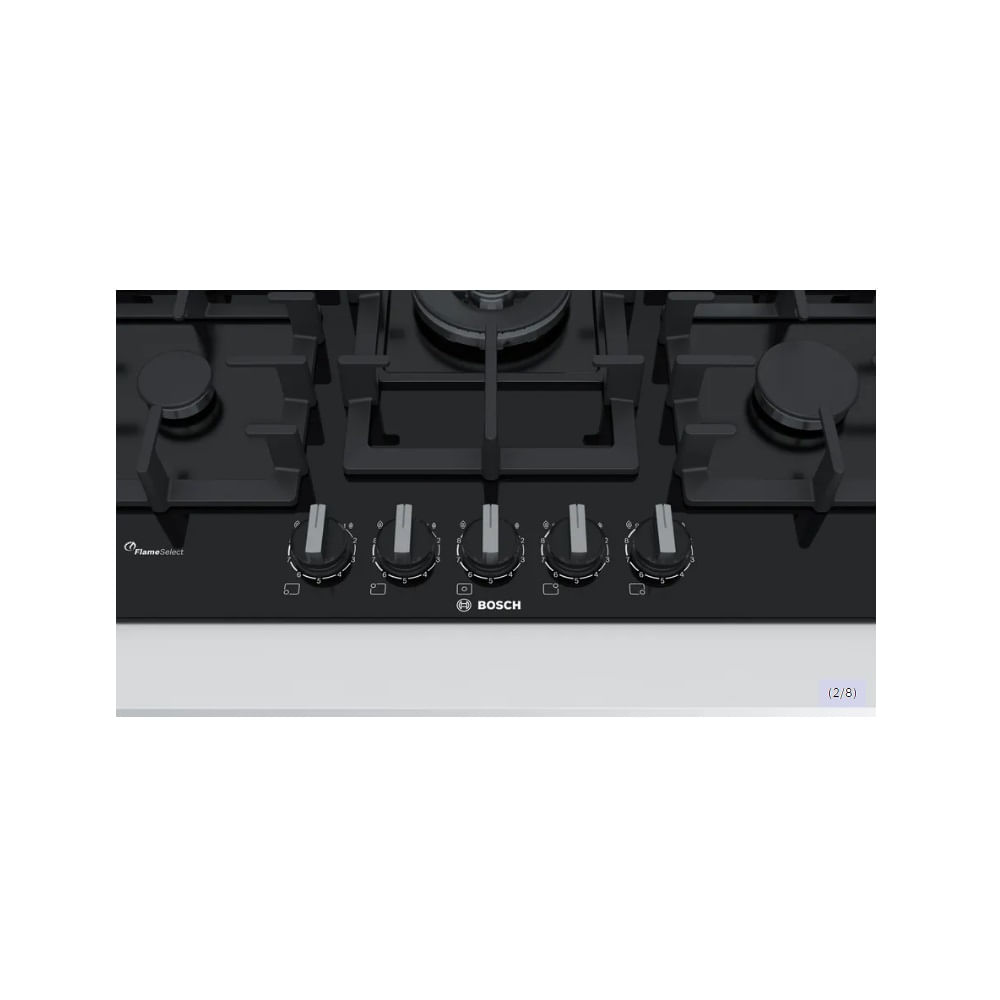 Cocina Bosch PPQ7A6B90 Empotrable a Gas de Vidrio 75 cm Negro ...