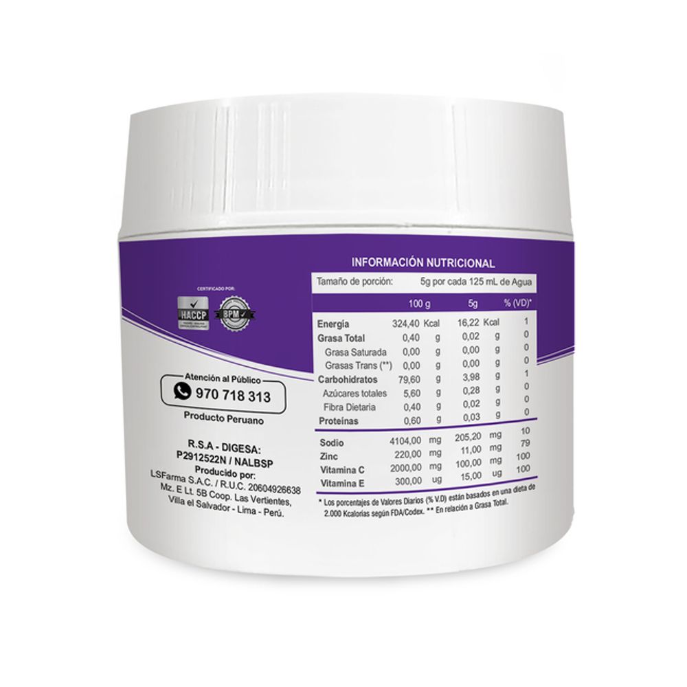 Zinc Complex Efervescente x 300gr Sabor tropical | plazaVea - plazaVea