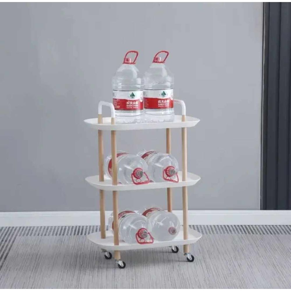 Organizador Multiusos con Ruedas Mesa Auxiliar Elegante de Madera para ...