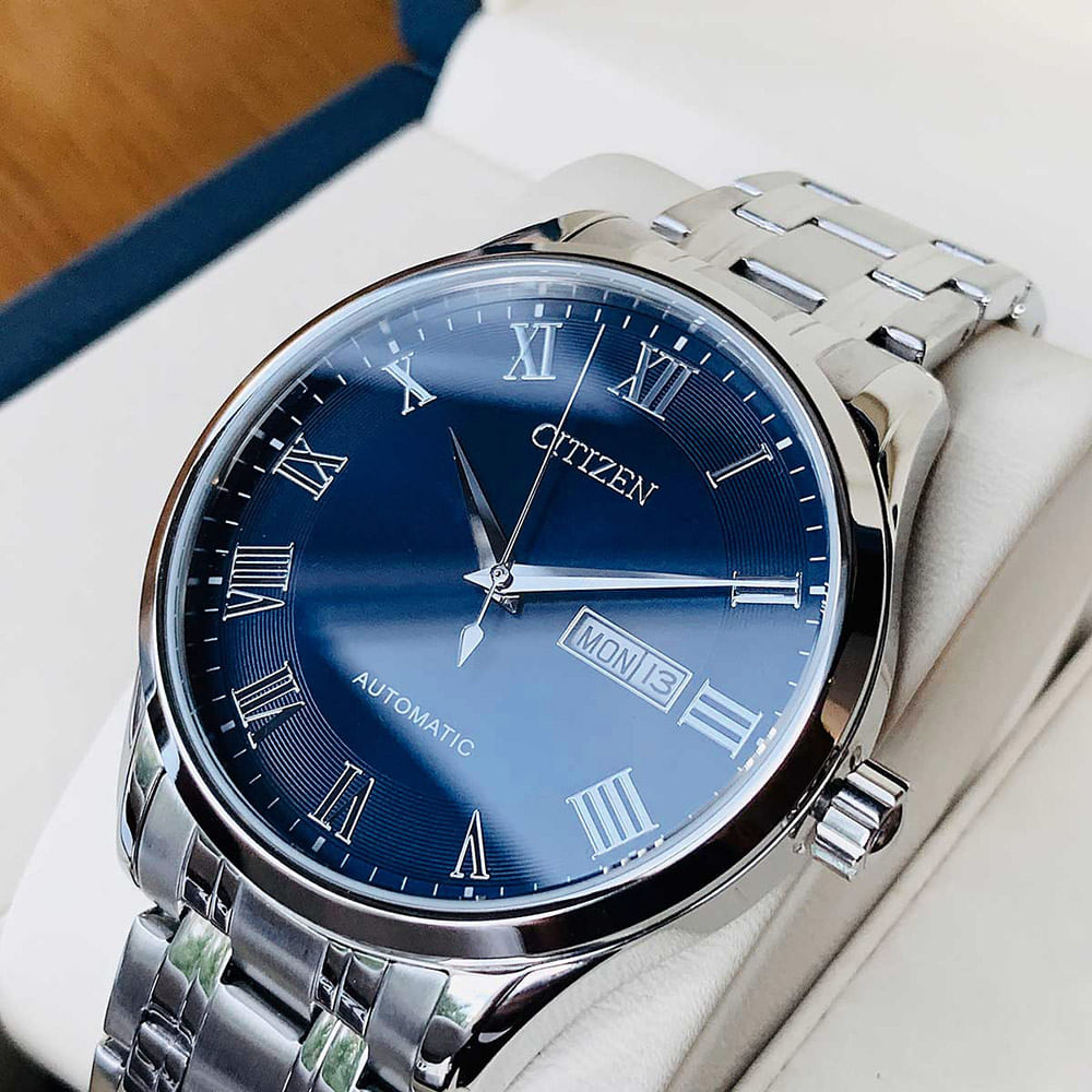 Reloj Citizen NH8360-80L Automático Fecha Acero Inoxidable Dial Azul ...