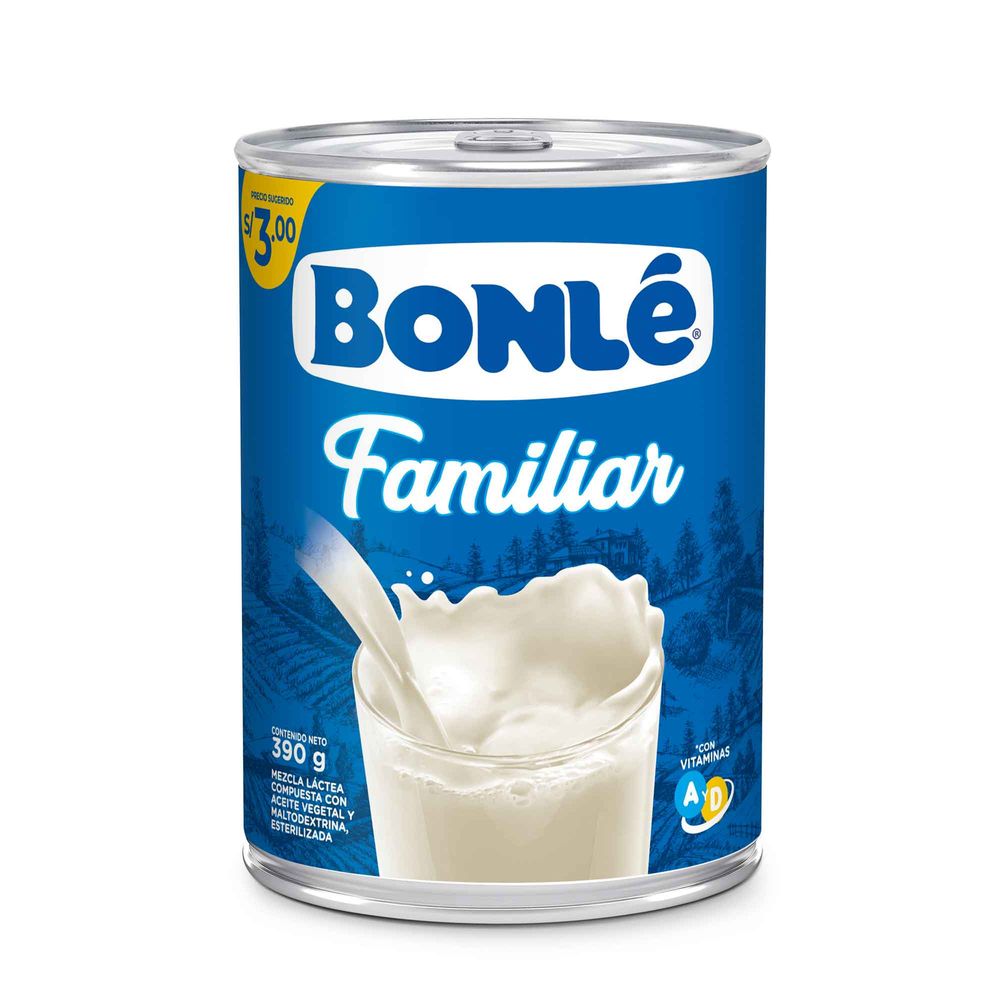Mezcla Láctea BONLÉ Familiar Lata 390g | plazaVea - plazaVea