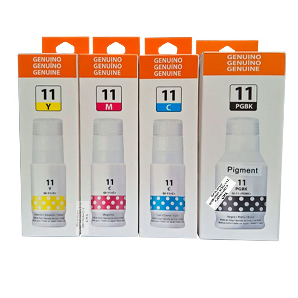 Tinta GI11 Negro y Colores Compatible con Canon G2160 G3160 | plazaVea - plazaVea