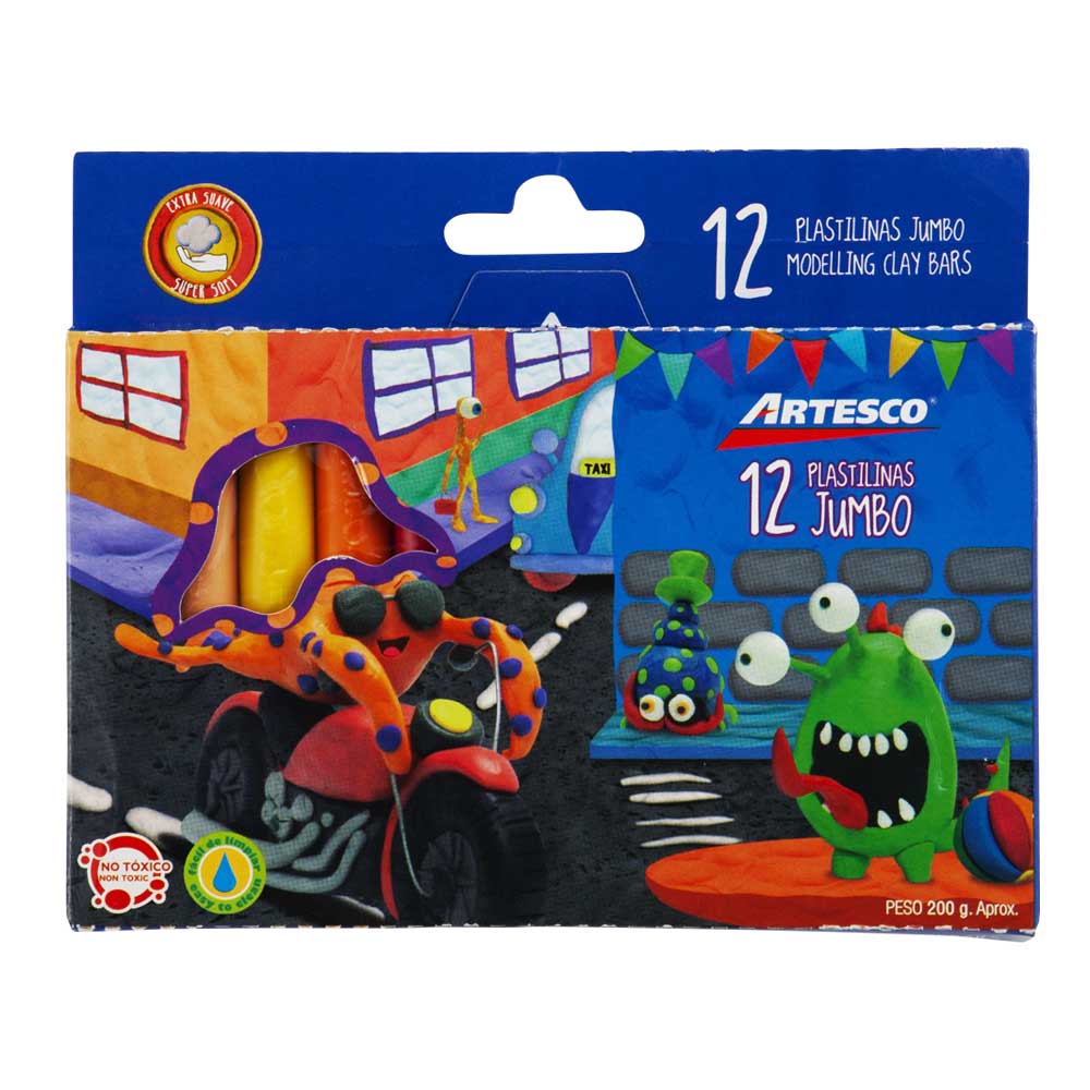 Plastilina ARTESCO Jumbo Kids Caja 12un | plazaVea - Supermercado