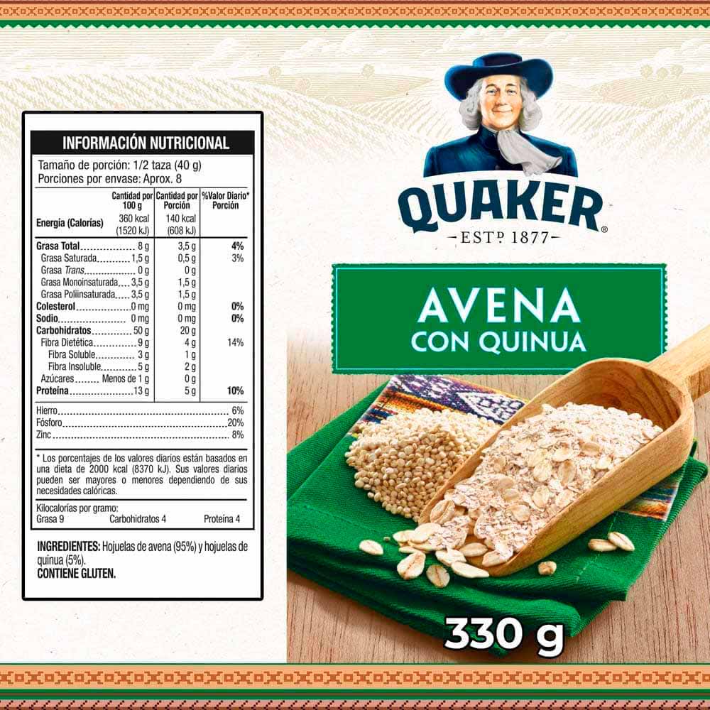 Avena con Quinua QUAKER Bolsa 330g | plazaVea - Supermercado