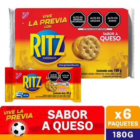 Galletas Saladas RITZ Sabor a Queso Bolsa 30g Paquete 6un | plazaVea ...
