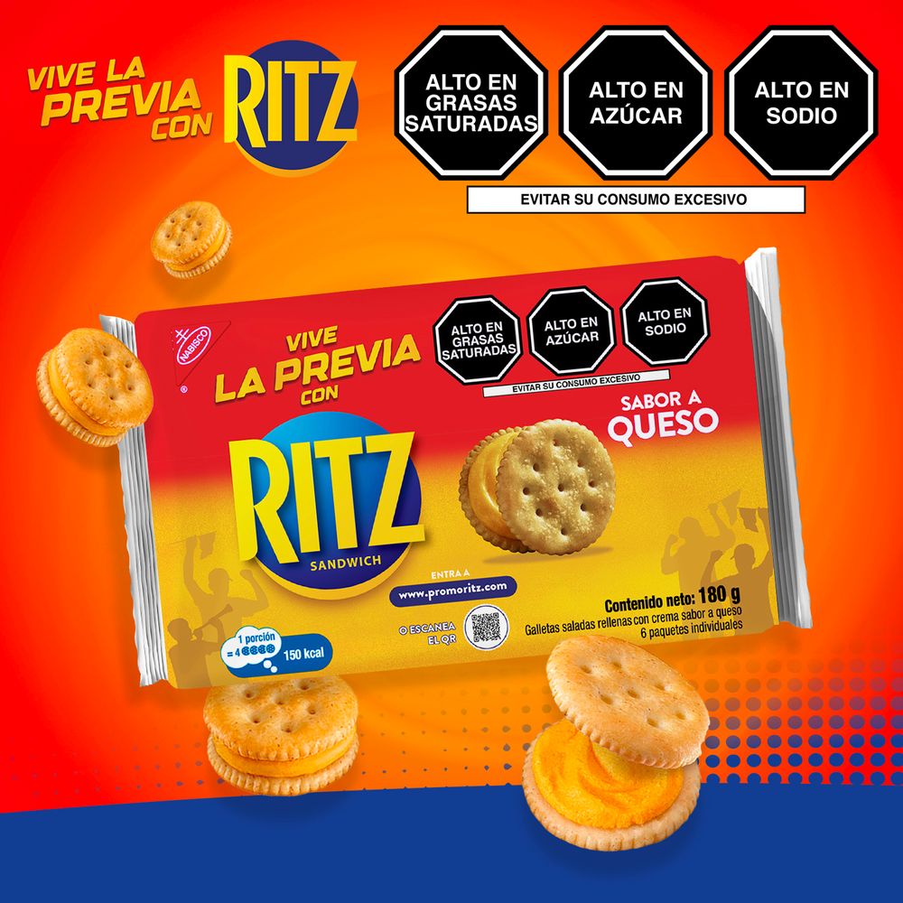 Galletas Saladas RITZ Sabor a Queso Bolsa 30g Paquete 6un | plazaVea ...