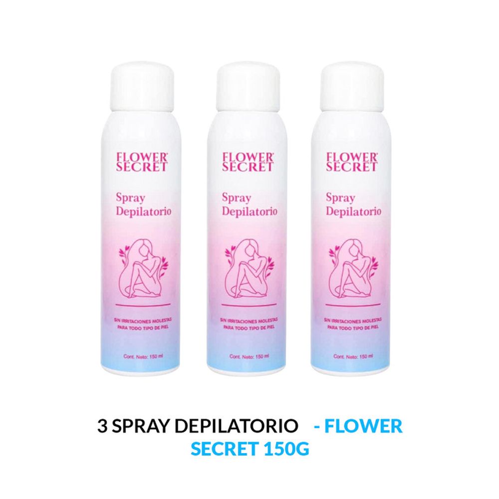 Spray Depilatorio 150 Ml Flower Secret 3 Unidades | plazaVea - plazaVea