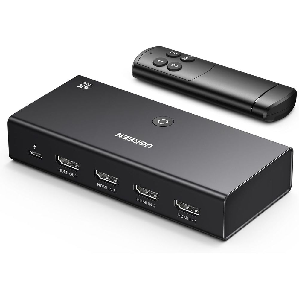 Switch HDMI 2.0 UGREEN 4K 3D HDR Dolby Splitter 3 en 1 CM598 - 15376 ...