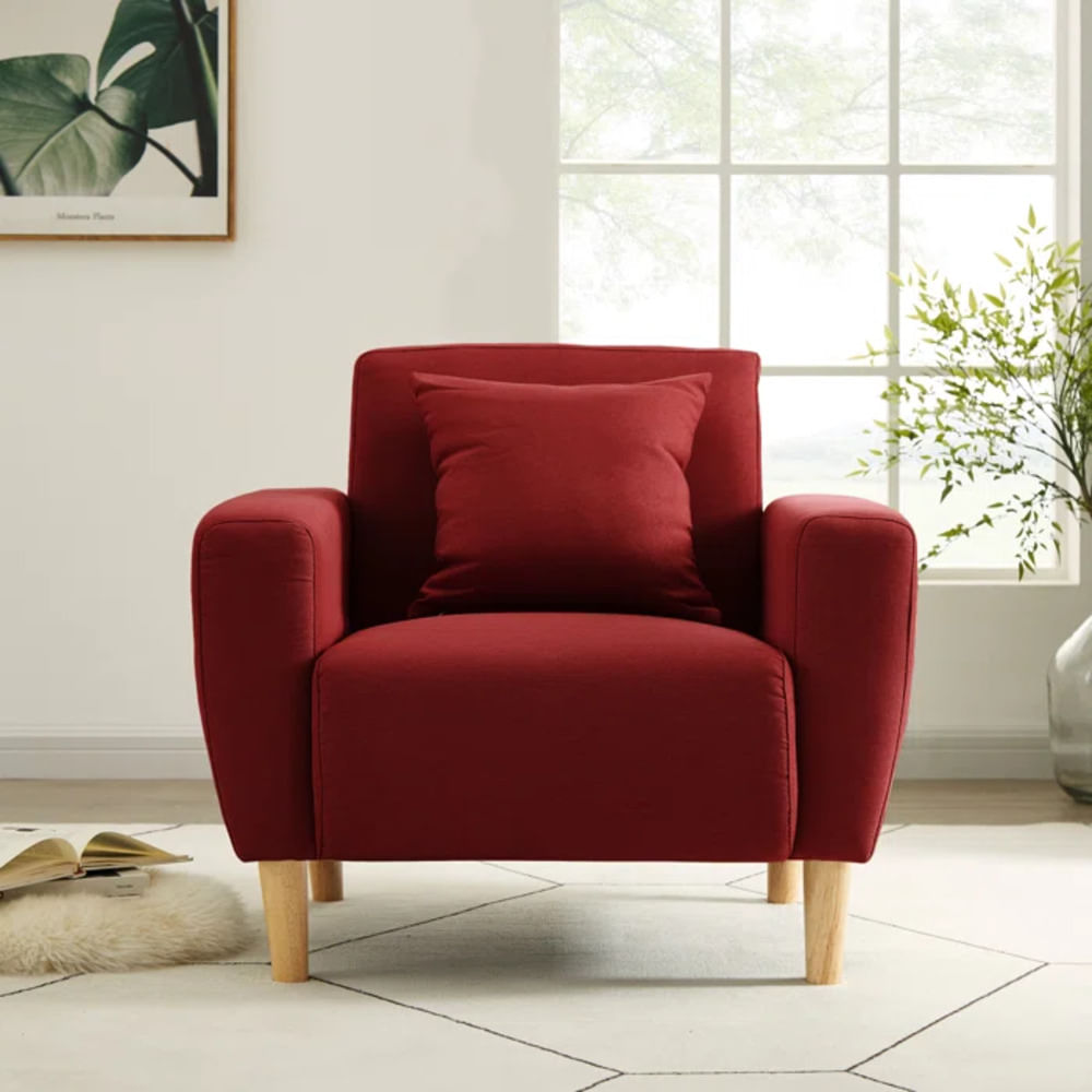 Sillón de Sala Moderno Pascual color Rojo TU MESITA | plazaVea - plazaVea