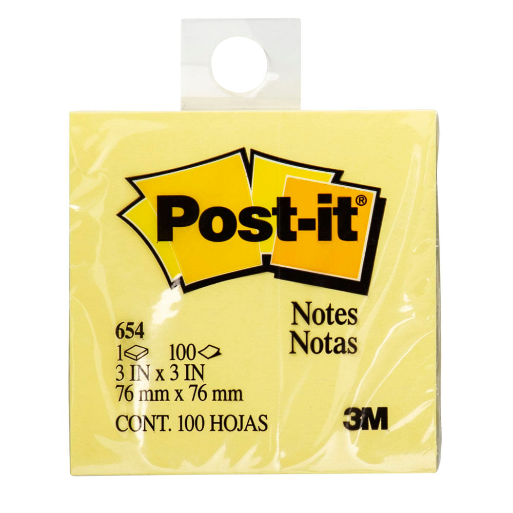 Notas Adhesivas Post It 3m 3x3 Amarillo Cubo 100 Hojas Plazavea