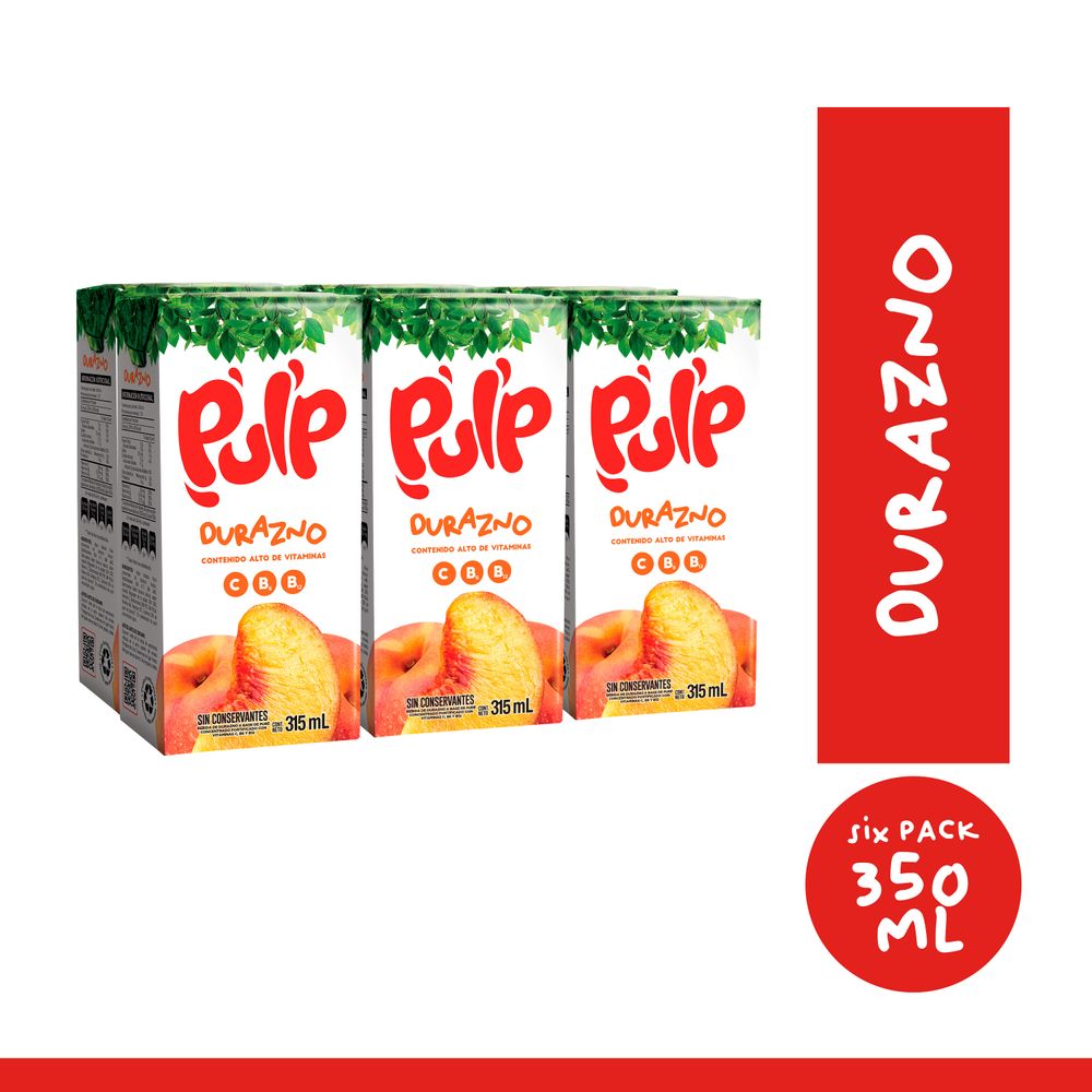 Bebida PULP Durazno Caja 315ml Paquete 6un | plazaVea - Supermercado