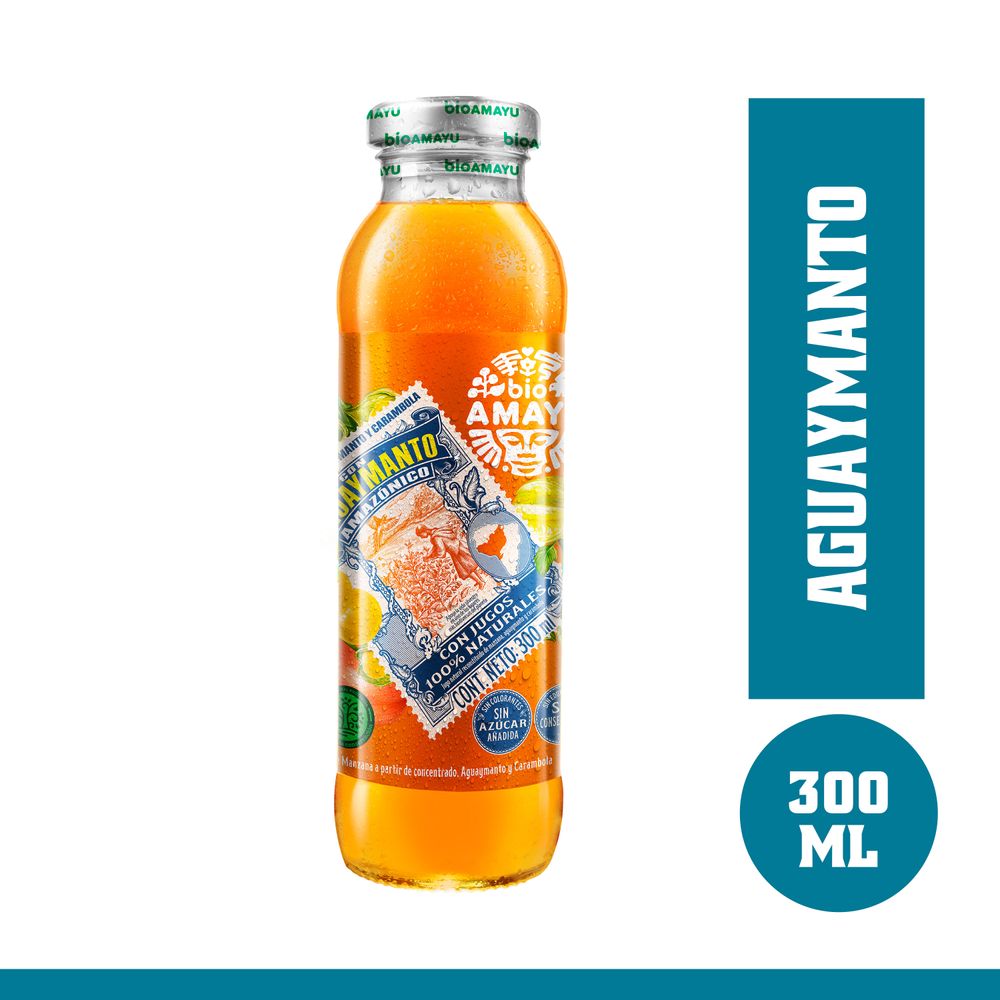 Jugo BIO AMAYU Sabor Aguaymanto Botella 300ml | plazaVea - Supermercado