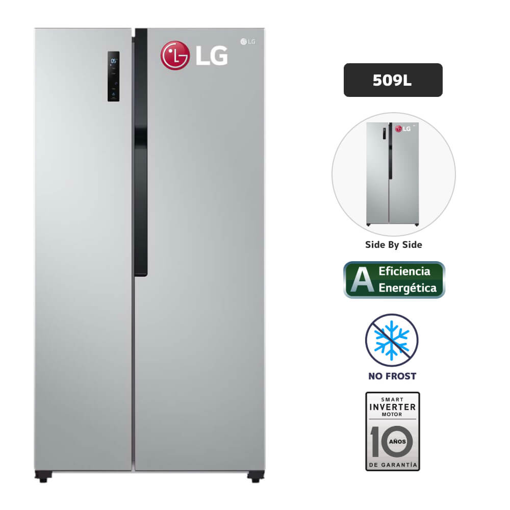 Refrigeradora LG 509L No Frost LS51BPP Plateado | plazaVea - Supermercado