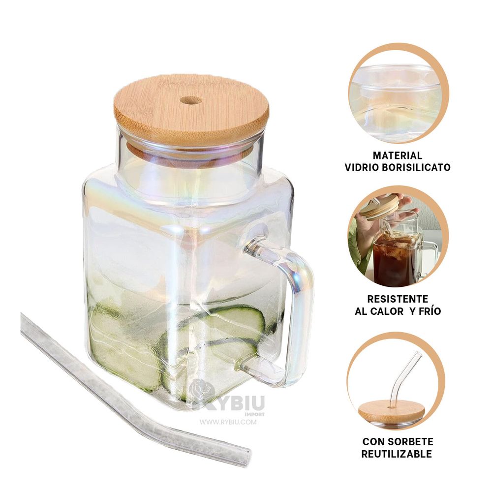 Vaso Ancho Rectangular con Caña Transparente Y+Agendita | plazaVea ...