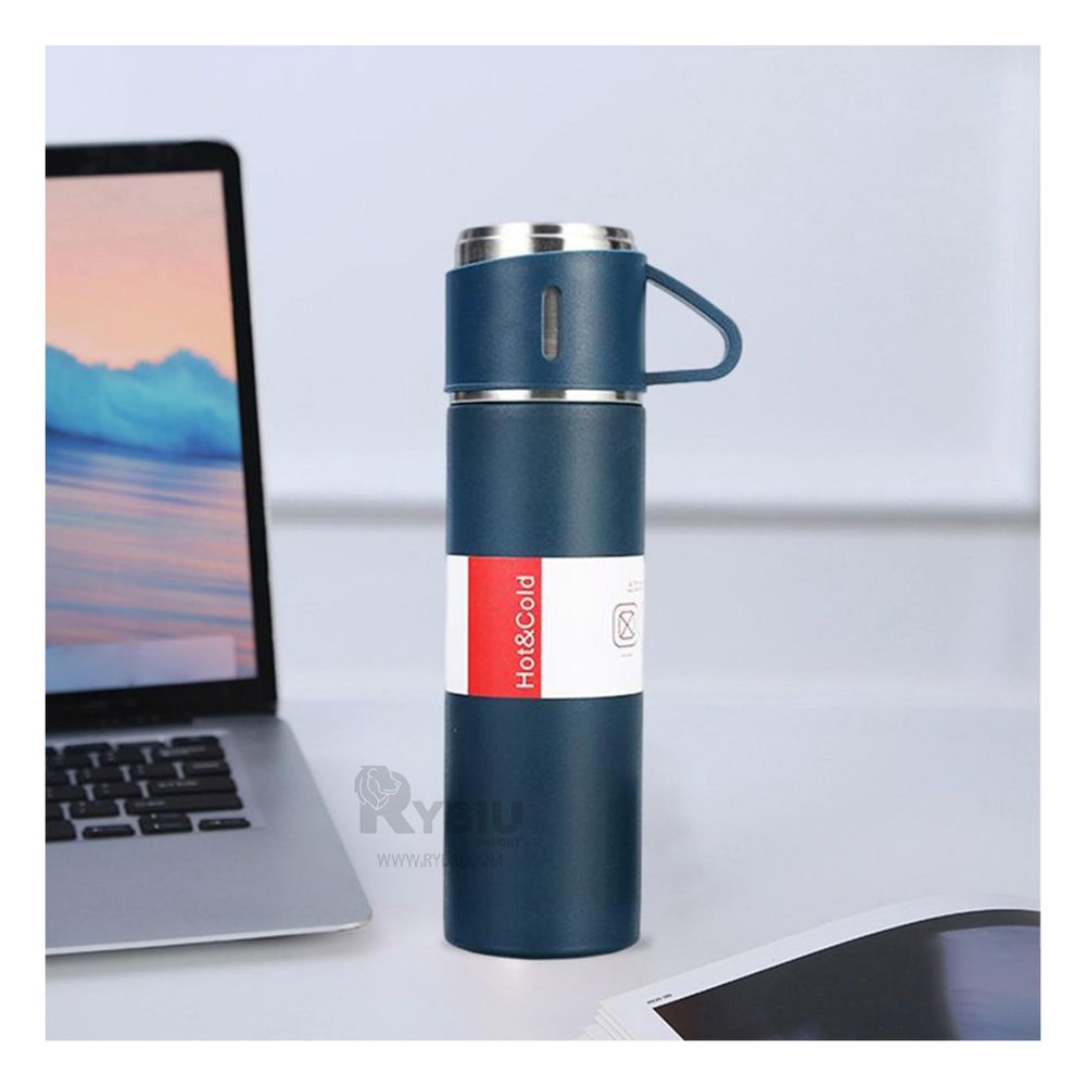 Termo Moderno para Viajar en Color Azul Y+Papel de Regalo - Supermercado