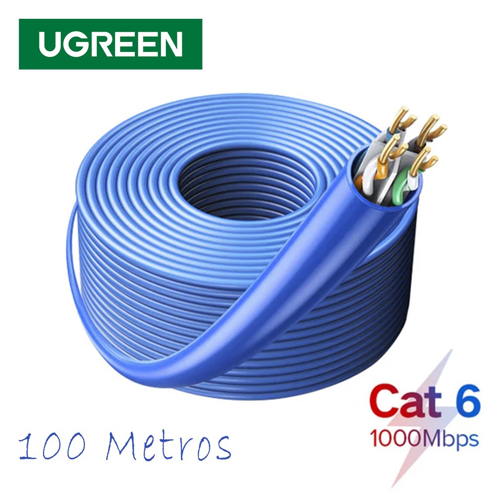 Cable de Red Cat 6 Rj45 100 Metros UGREEN Rollo Ethernet Lan UTP ...