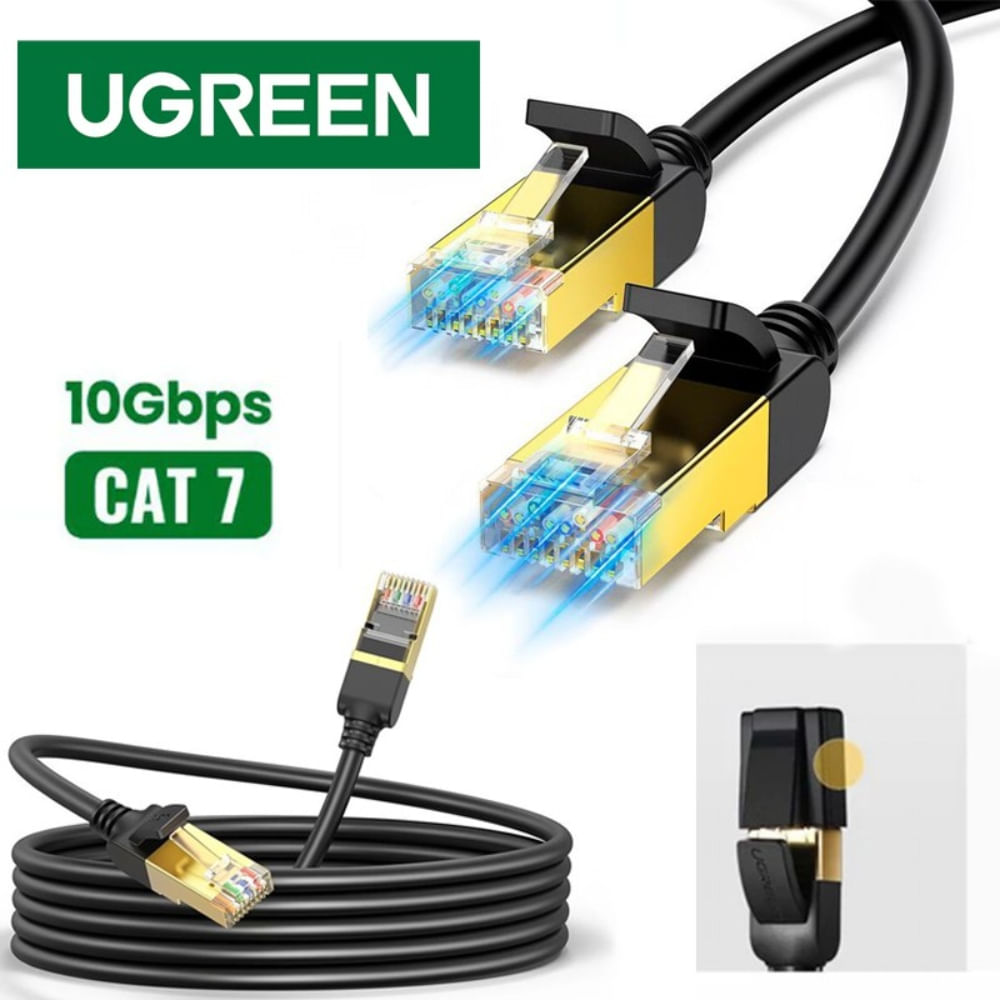 Cable de Red Cat 7 Ugreen Rj45 10Gbps 3 Metros PVC Patch Cord Cobre ...