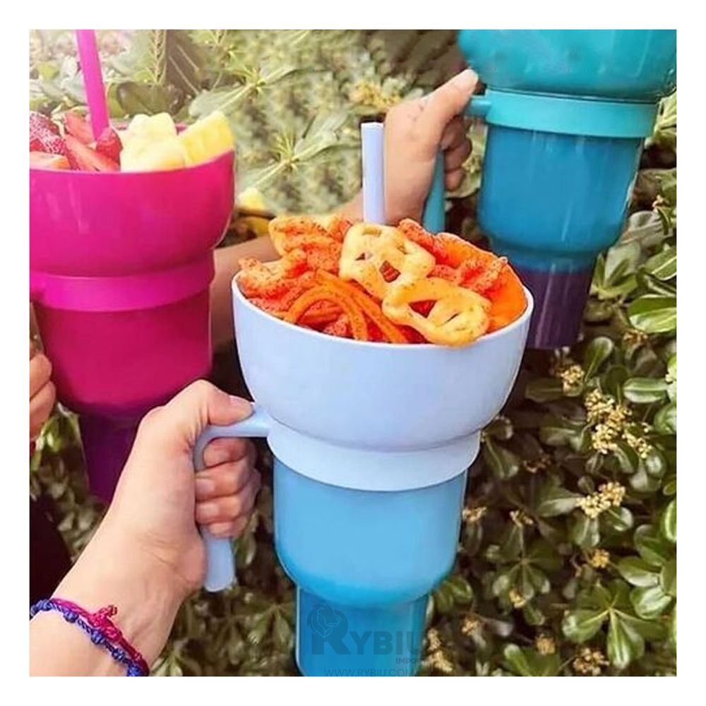 Vaso Multifuncional 2 en 1 para Bebidas y Snacks en Celeste | plazaVea ...