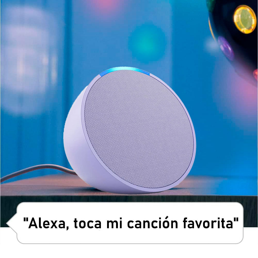 Pack Echo Pop Parlante Inteligente Alexa Lavanda Lila + Foco Amazon Basic 60W | plazaVea - plazaVea