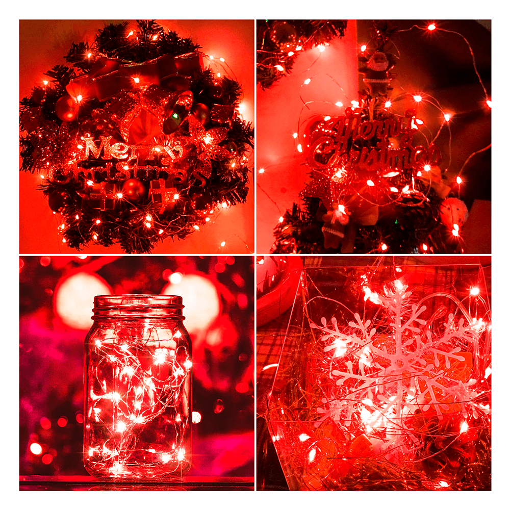 Alambre Luces LED Rojo de 10 metros | plazaVea - plazaVea